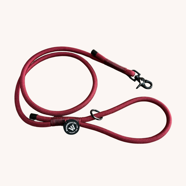 Peak Paws Rope Lead - Burgundy – Woofingdales.co.uk